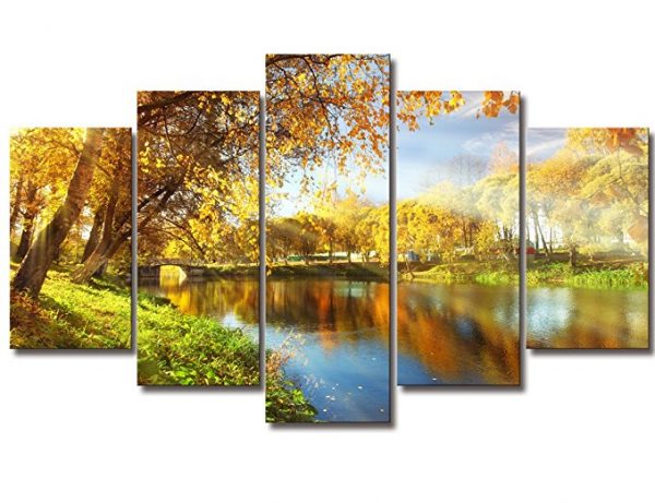 Wand Bild Auf Leinwand, Öl Gemälde Bilder Mit Rahmen leinwandbilder leinwanddrucke Landschaft ...